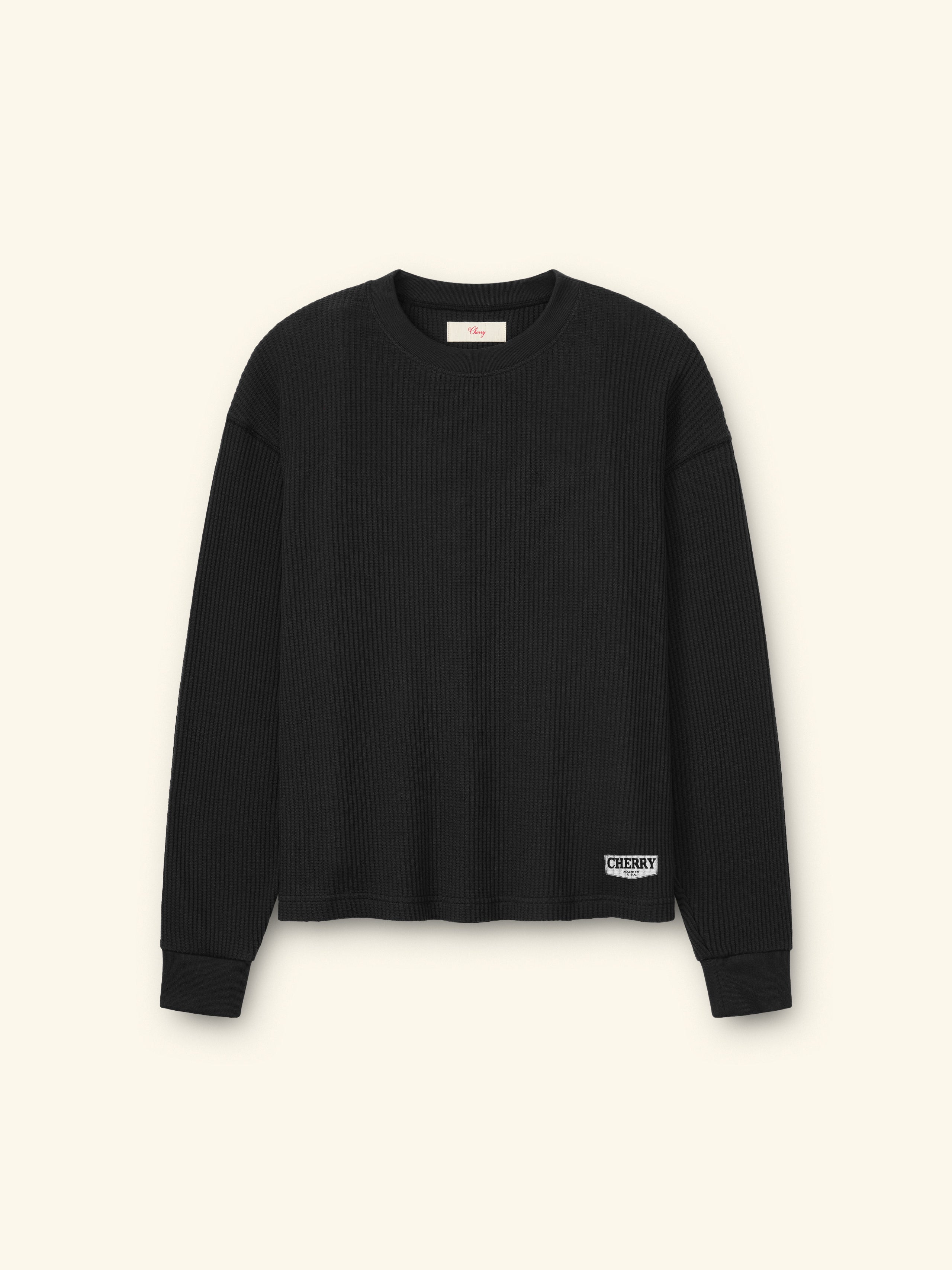 Chevron Logo Longsleeve Thermal (Black) – CHERRY LA