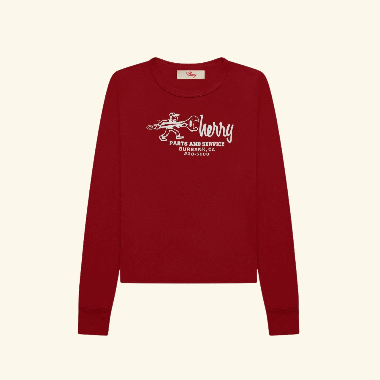 Women's Parts and Service Long Sleeve Tee (Sun Faded Red) – CHERRY LA